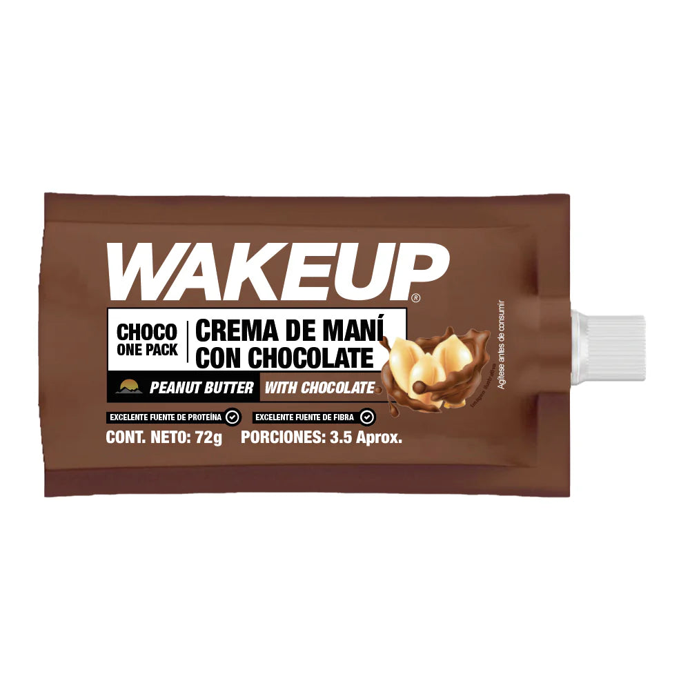 ONE PACK CREMA DE MANI CON CHOCOLATE Y VITAMINA C WAKE UP 72G – massnacks