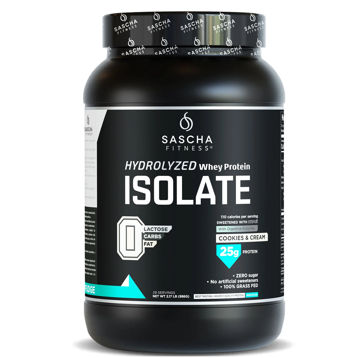 HIDROLYZED WHEY PROTEIN ISOLATE COOKIES AND CREAM 986GR SASHA FITNESS ...